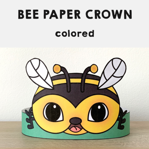 Bee Paper Crowns Printable Coloring Craft | Made By Teachers