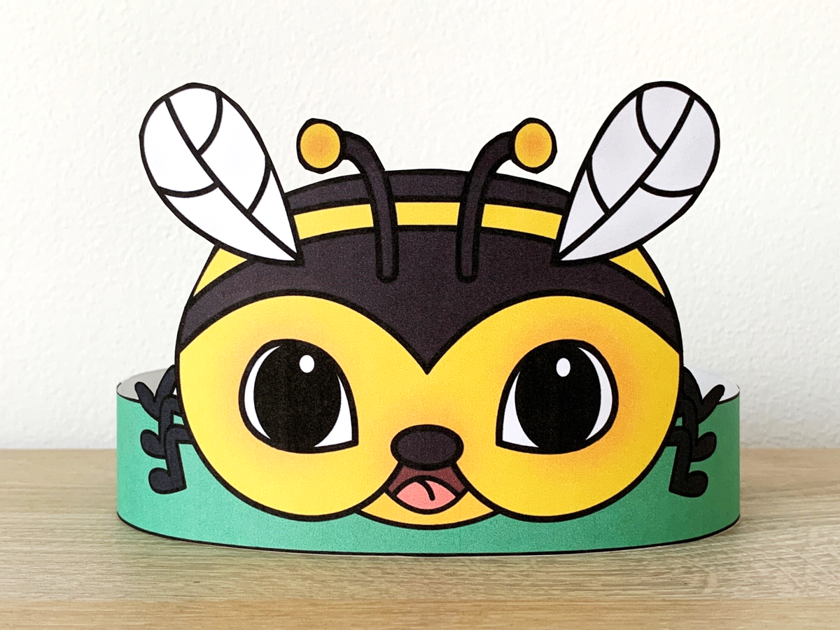 Bee Paper Crowns Printable Coloring Craft | Made By Teachers