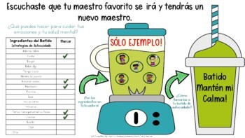SPANISH VERSION - Self Care Smoothie | Made By Teachers