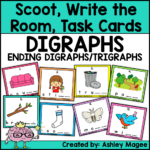 Phonics Scoot Ending Digraphs Trigraphs Scoot Write the Room Task Cards ...