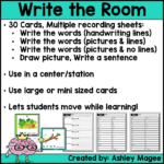 Phonics Scoot Ending Digraphs Trigraphs Scoot Write the Room Task Cards ...