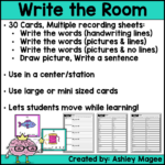 Phonics Scoot Digraphs Scoot Write the Room Task Cards Center Game ...