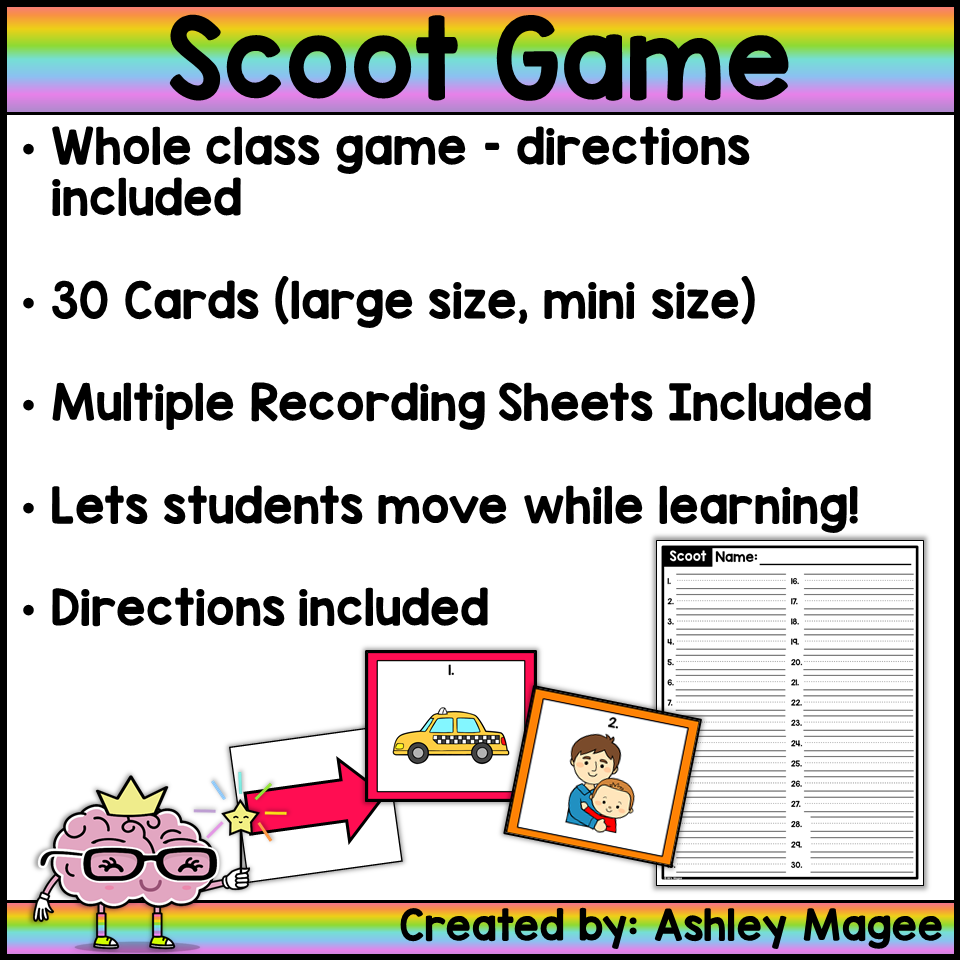 CVC Scoot! Short a Edition - Write the Room or Task Cards or Center ...