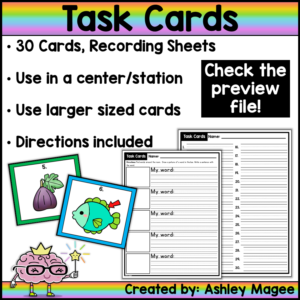 CVC Scoot! Short i Edition - Scoot, Write the Room or Task Cards Center ...