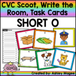 CVC Scoot! Short o Edition - Scoot, Write the Room or Task Cards Center ...