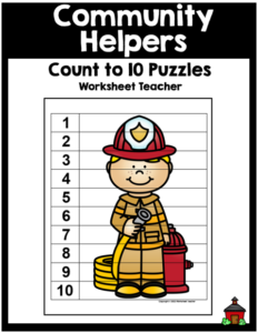 Community Helpers Count to 10 Puzzles | Made By Teachers