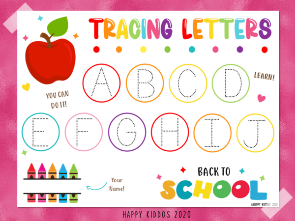 Trace & Write the Letters Back to School | Made By Teachers