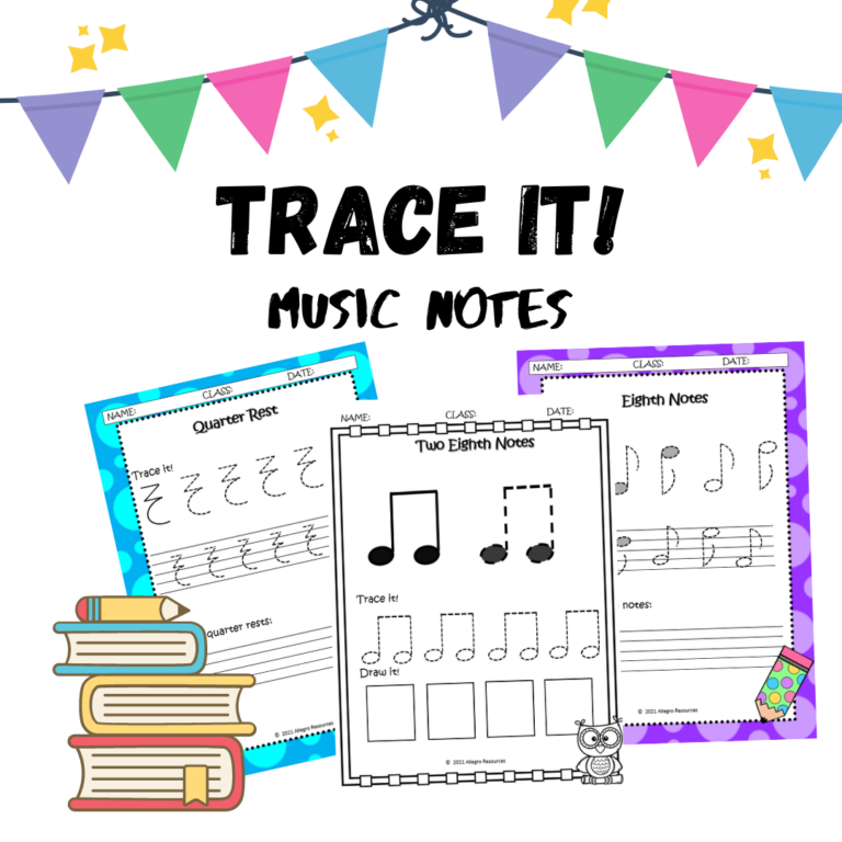 Trace it!- Music Notes | Made By Teachers