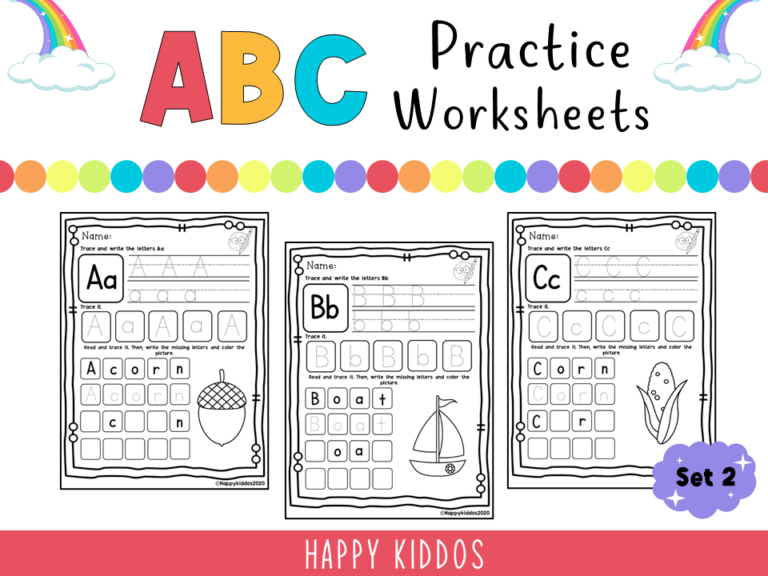 ABC Practice Worksheets for Kindergarten | Made By Teachers