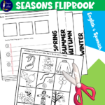 Seasons Flipbook English and Spanish - Made By Teachers
