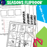 Seasons Flipbook English and Spanish - Made By Teachers