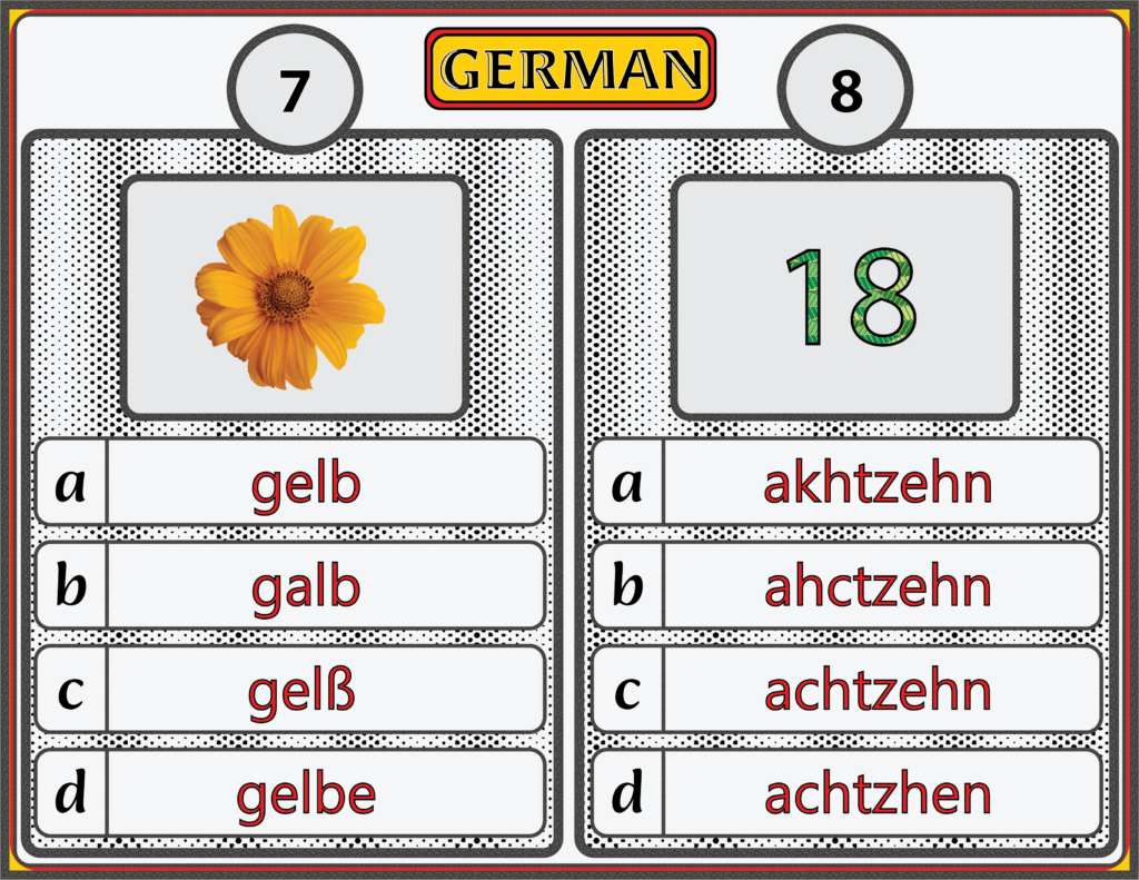 German Task Cards - Numbers and Colors | Made By Teachers