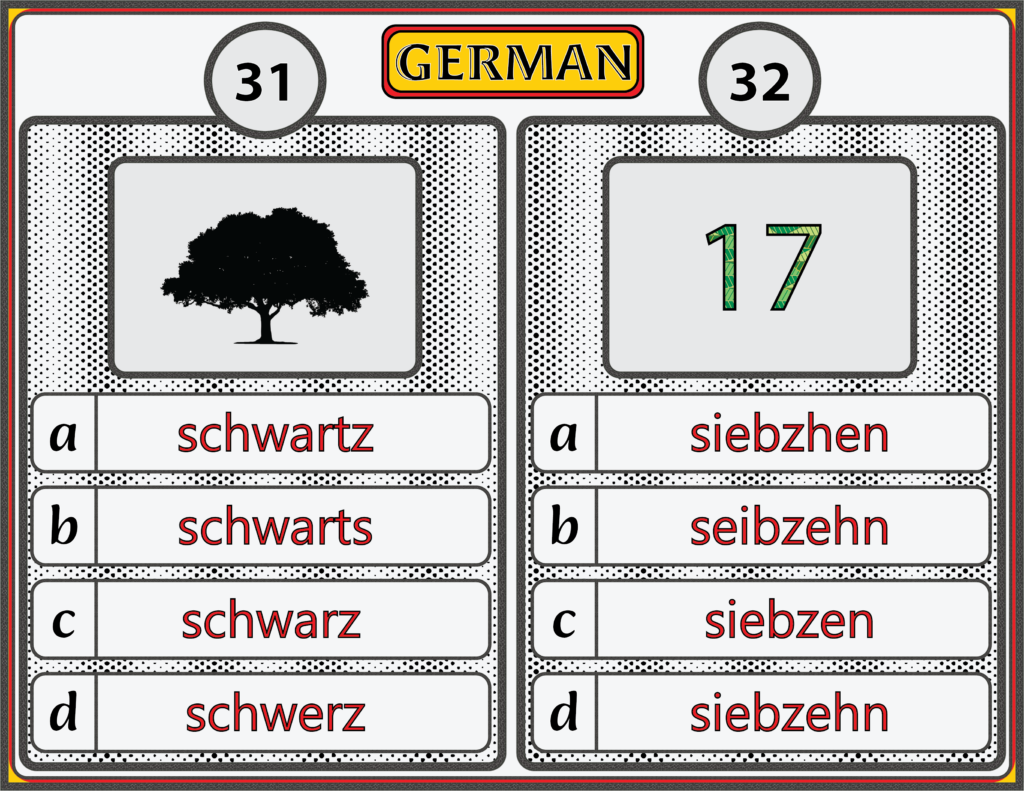 German Task Cards - Numbers and Colors | Made By Teachers