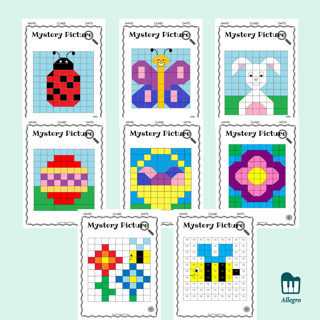 Music Math- Mystery Pictures | Made By Teachers