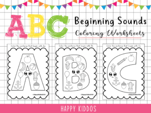 ABC Beginning Sound Coloring Worksheets | Made By Teachers