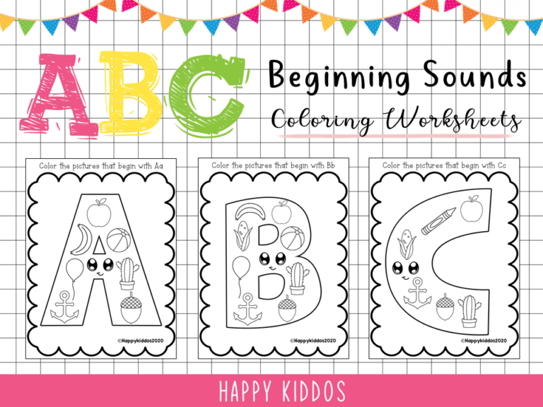ABC Beginning Sound Coloring Worksheets | Made By Teachers