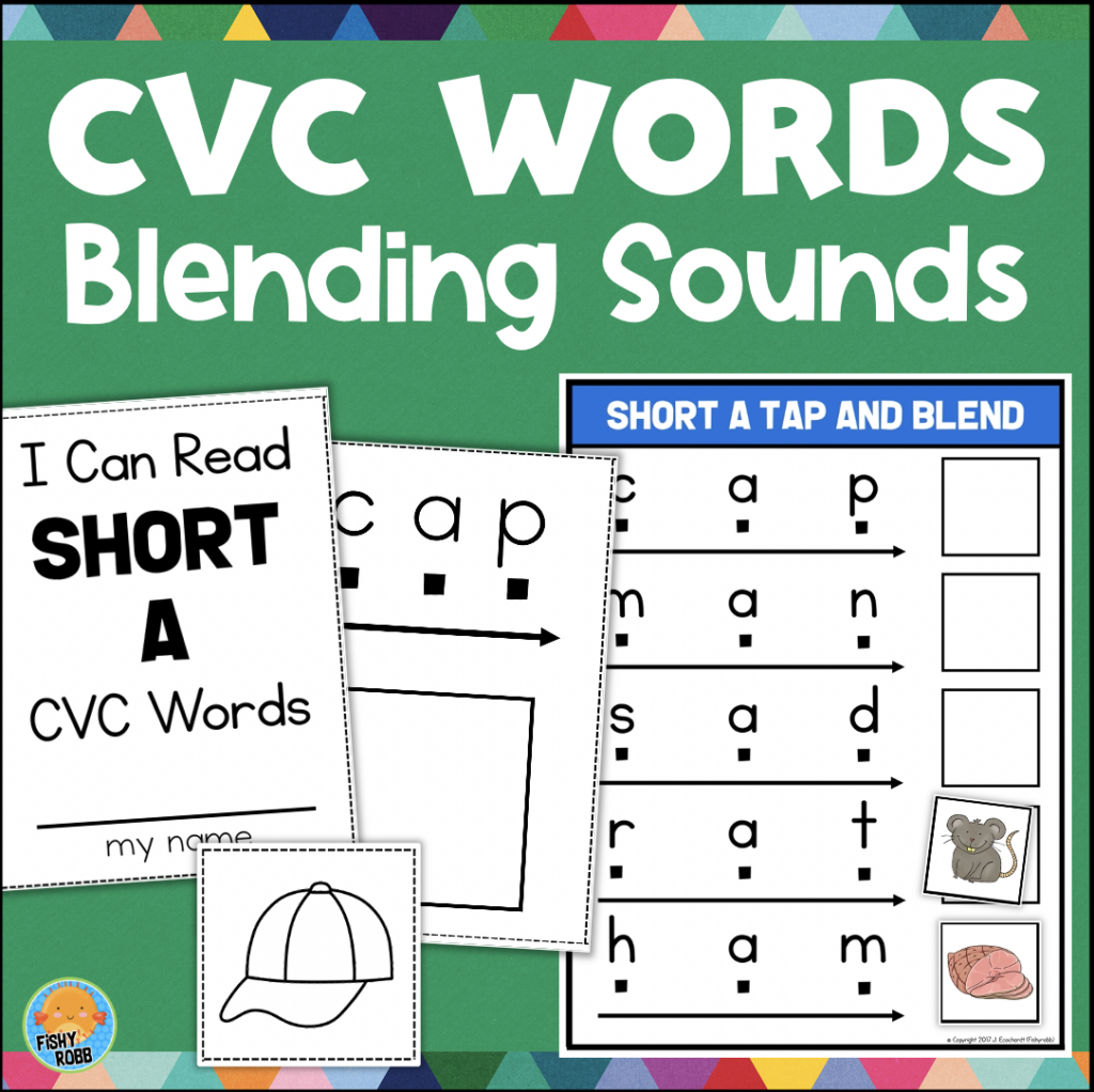 Blending CVC Words with Short Vowel Sounds Mini Books & Activities ...