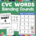Blending CVC Words with Short Vowel Sounds Mini Books & Activities ...