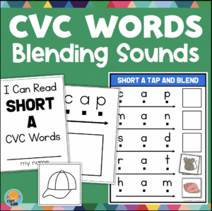 Blending CVC Words with Short Vowel Sounds Mini Books & Activities ...