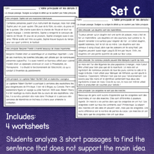 Main Idea and Details Passages Reading Comprehension Activities - Made ...