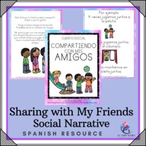 SPANISH VERSION - Sharing with My Friends Social Story | Made By Teachers