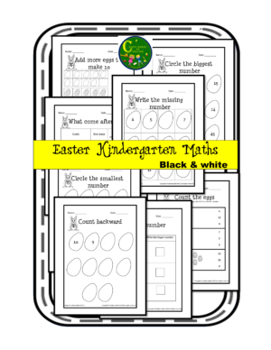 Easter Kindergarten Math B&W | Made By Teachers