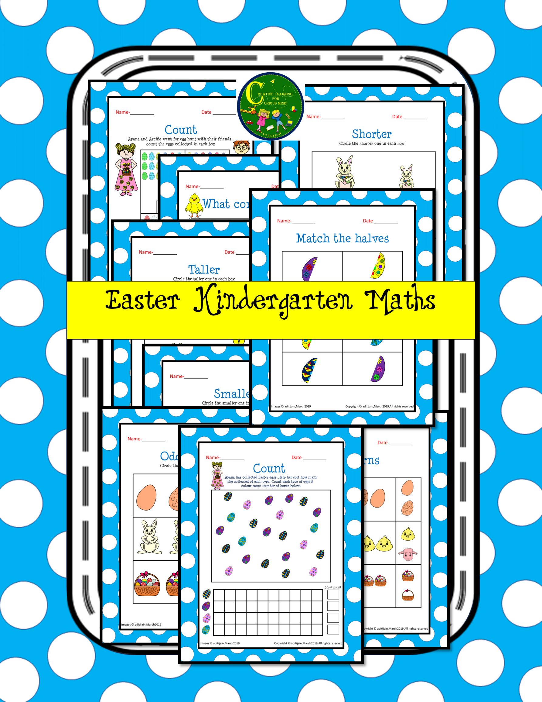 Easter Kindergarten Math Colored | Made By Teachers