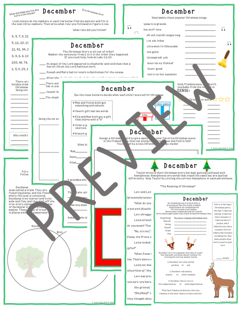 December Activity Pack | Made By Teachers