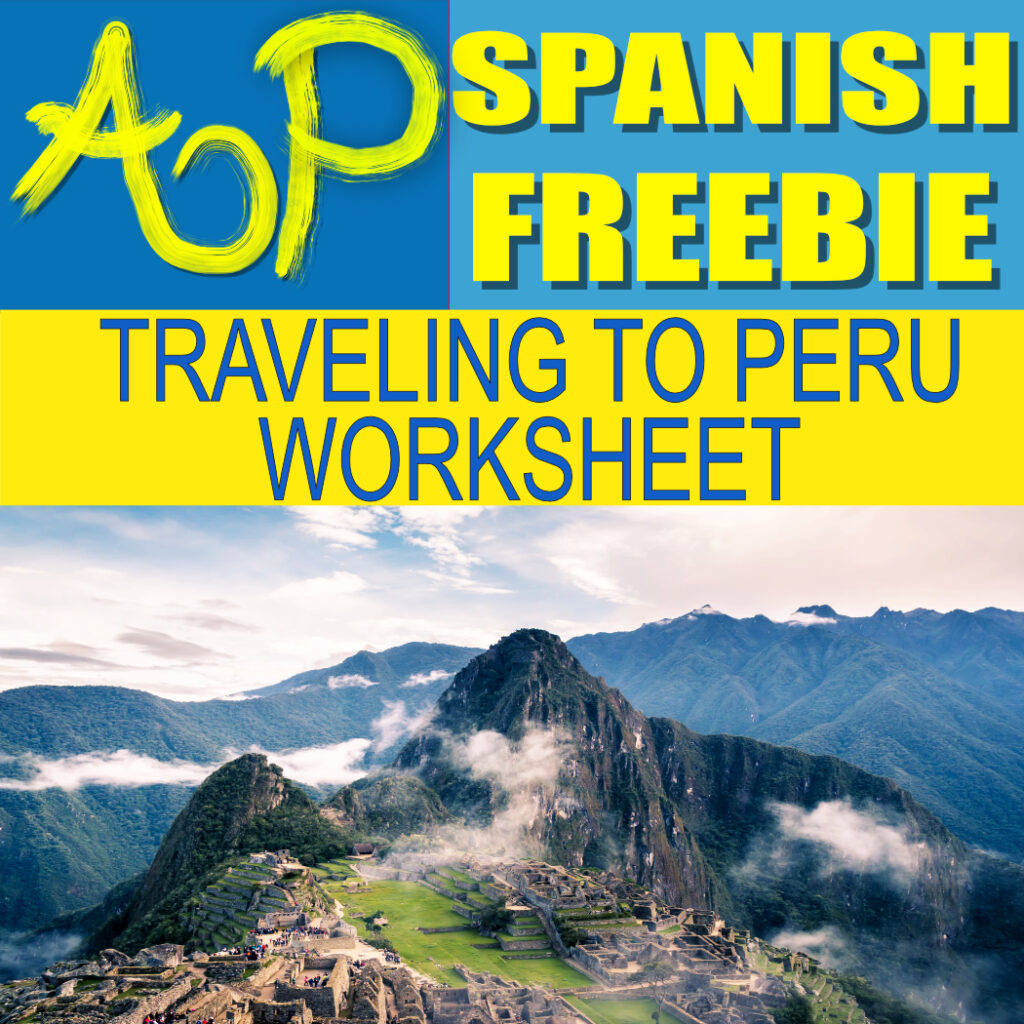 Free Peru worksheet for the AP spanish classroom | Made By Teachers