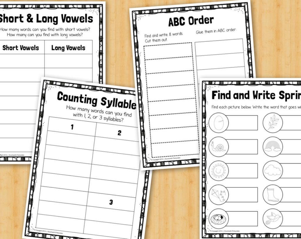 Spring Write the Room + Vocabulary Word Wall Cards | Made By Teachers