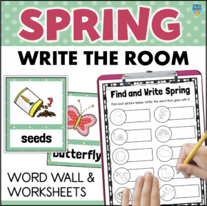 Spring Write the Room + Vocabulary Word Wall Cards | Made By Teachers