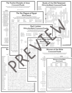 Bible Word Search and Crossword Puzzles - Made By Teachers