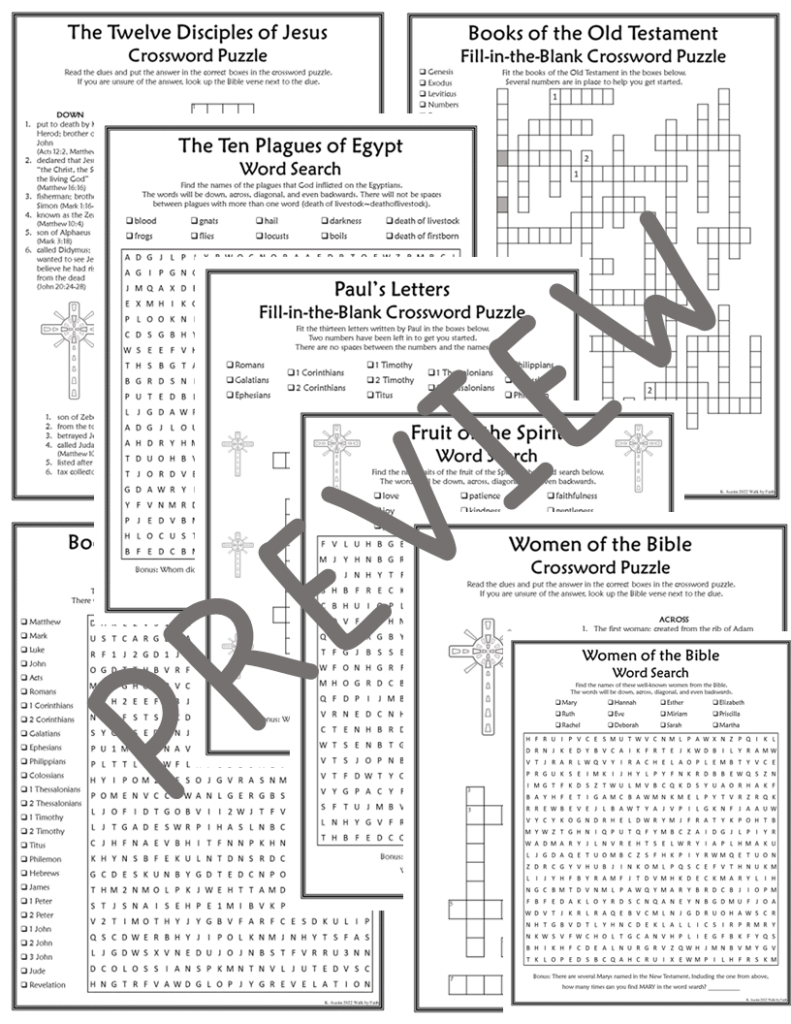 Bible Word Search and Crossword Puzzles - Made By Teachers
