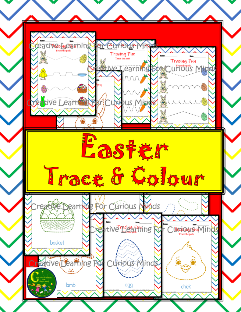 Easter Trace and Color-Colored | Made By Teachers