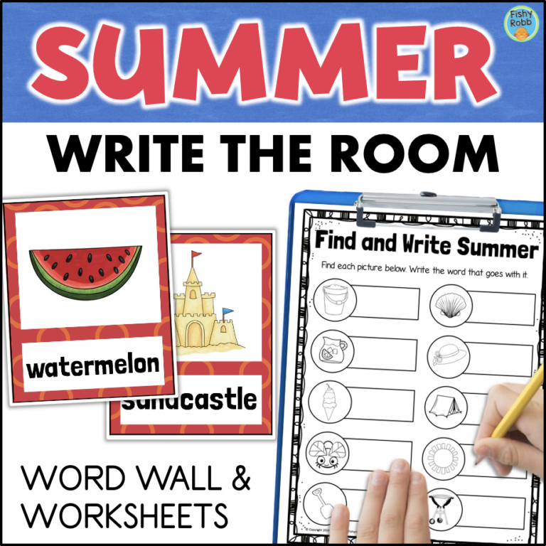 SUMMER Write the Room and Word Wall Vocabulary Cards - Made By Teachers