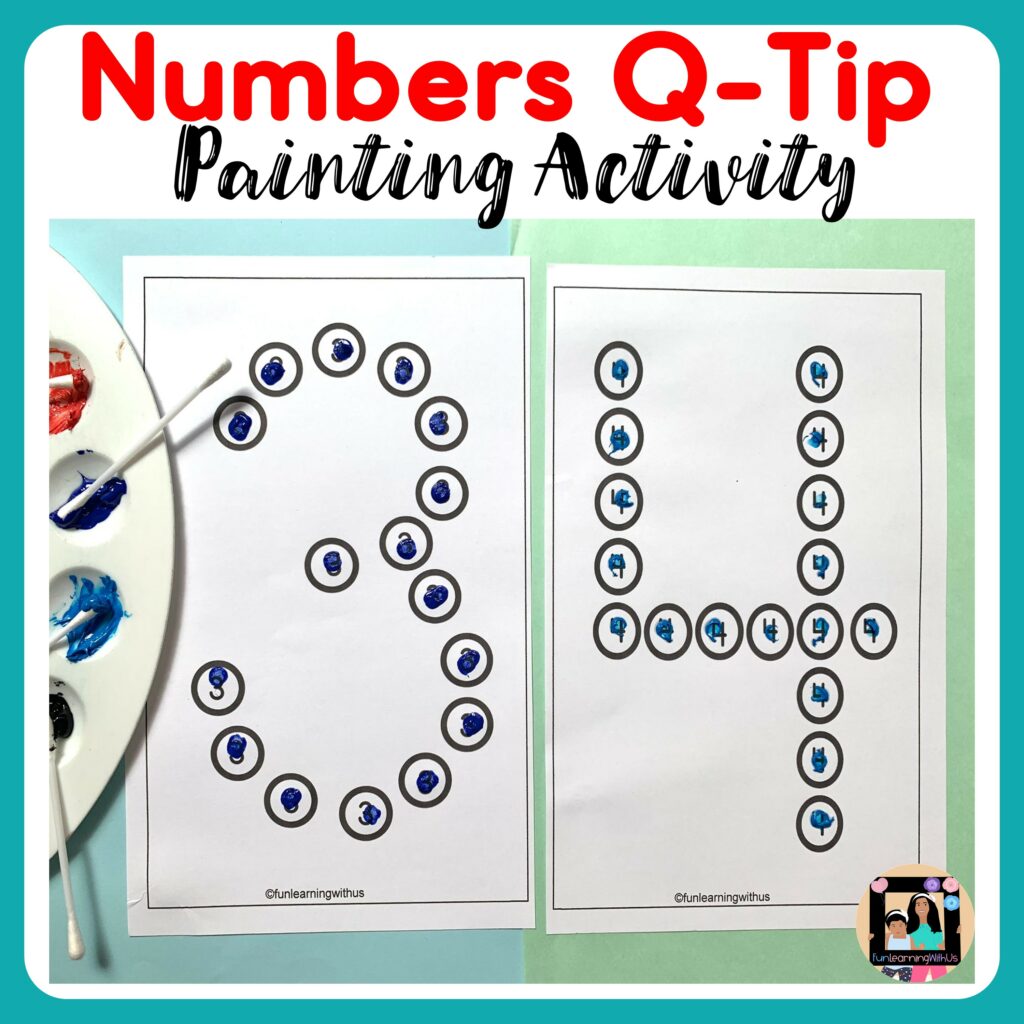 Numbers Q-Tip Painting Activity Fine Motor Activity | Made By Teachers