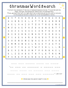 Christmas Word Search and Crossword: The Birth of Jesus Puzzle | Made ...