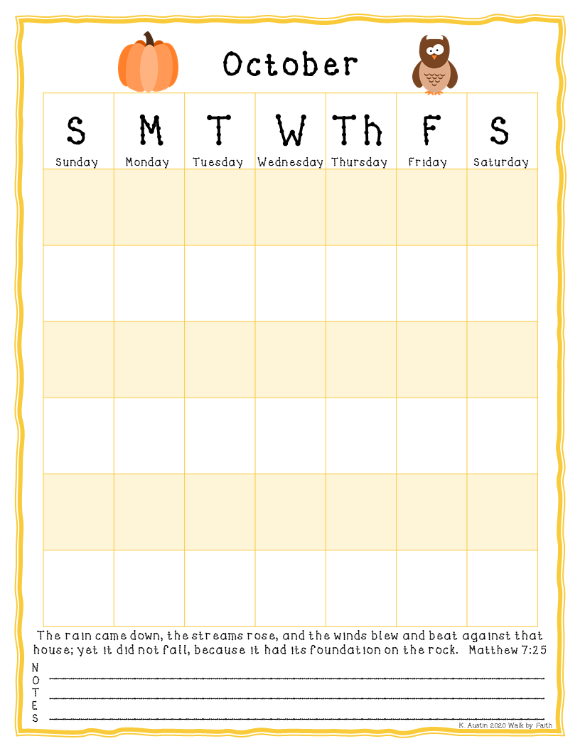 Monthly Calendars (in color) - Made By Teachers