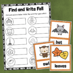 FALL Write the Room Activities + Vocabulary Word Wall Cards Autumn ...