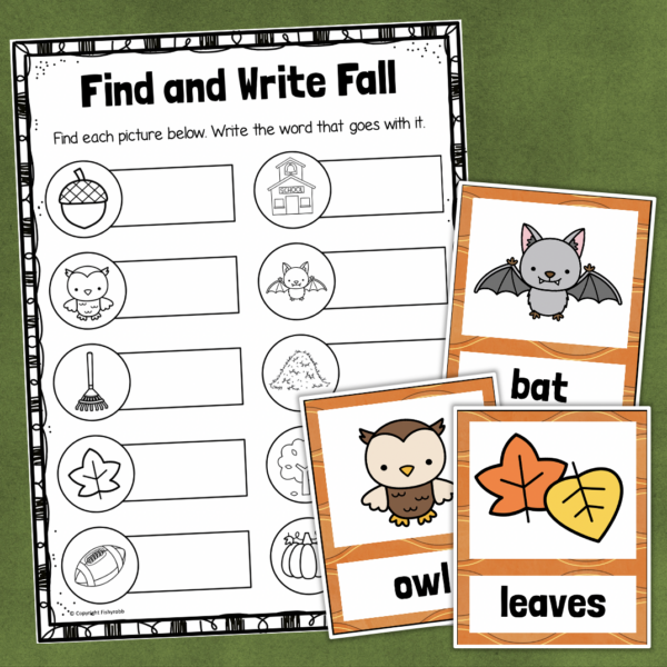 FALL Write the Room Activities + Vocabulary Word Wall Cards Autumn ...