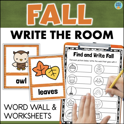 FALL Write the Room Activities + Vocabulary Word Wall Cards Autumn ...