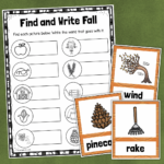 FALL Write the Room Activities + Vocabulary Word Wall Cards Autumn ...