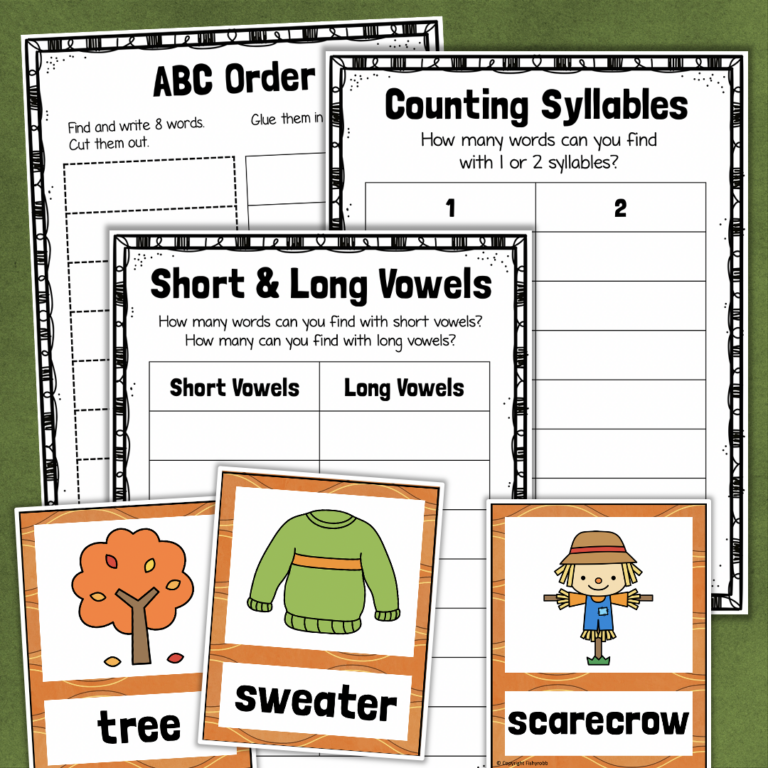 FALL Write the Room Activities + Vocabulary Word Wall Cards Autumn ...