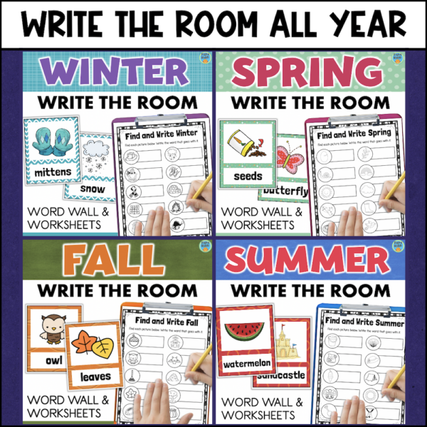 Write the Room BUNDLE Winter Spring Summer Fall - Made By Teachers