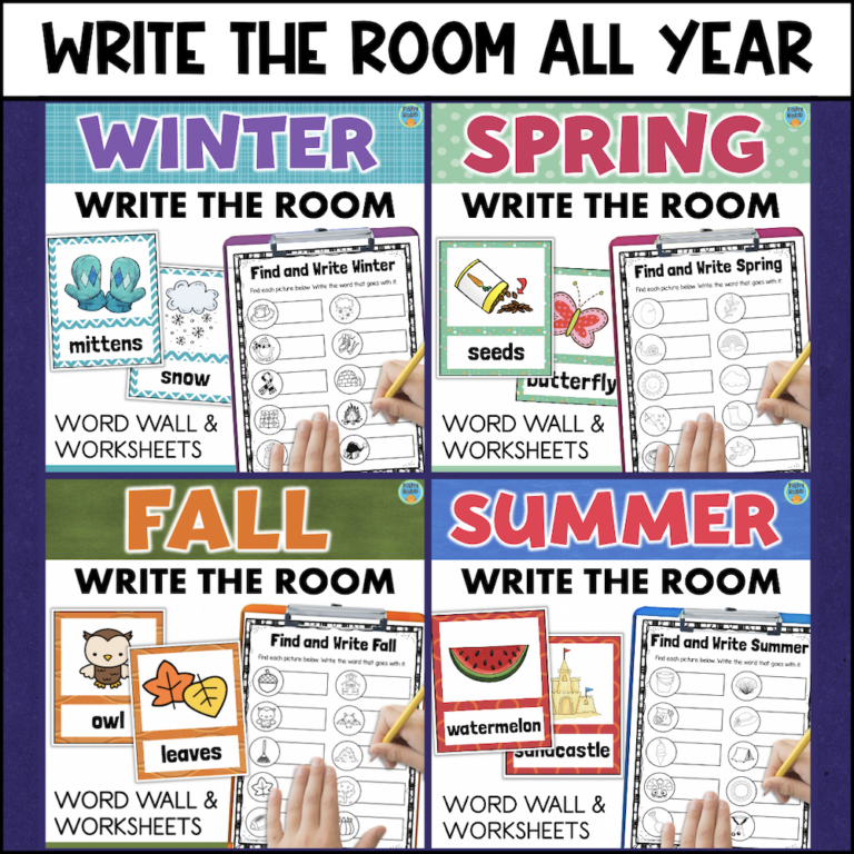 Write the Room BUNDLE Winter Spring Summer Fall - Made By Teachers