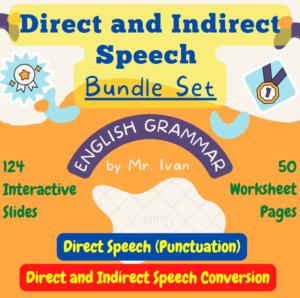 Direct and Indirect Speech Bundle Set for Power Point Slides and PDF ...