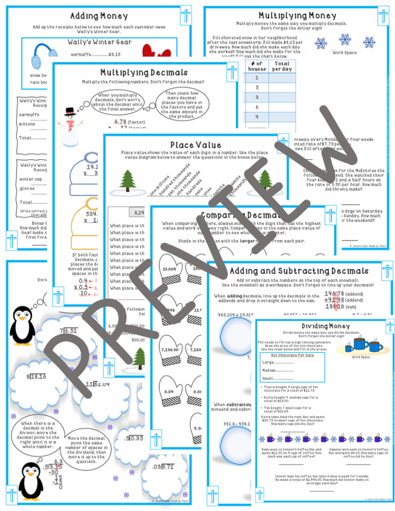 Winter Math Bundle | Made By Teachers