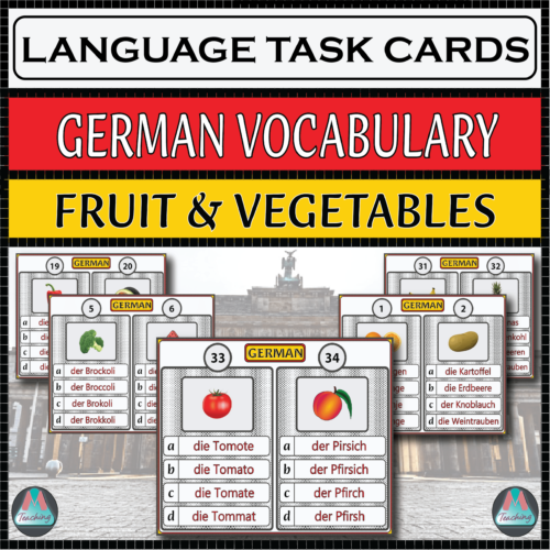 German Task Cards - Fruits and Vegetables - Made By Teachers
