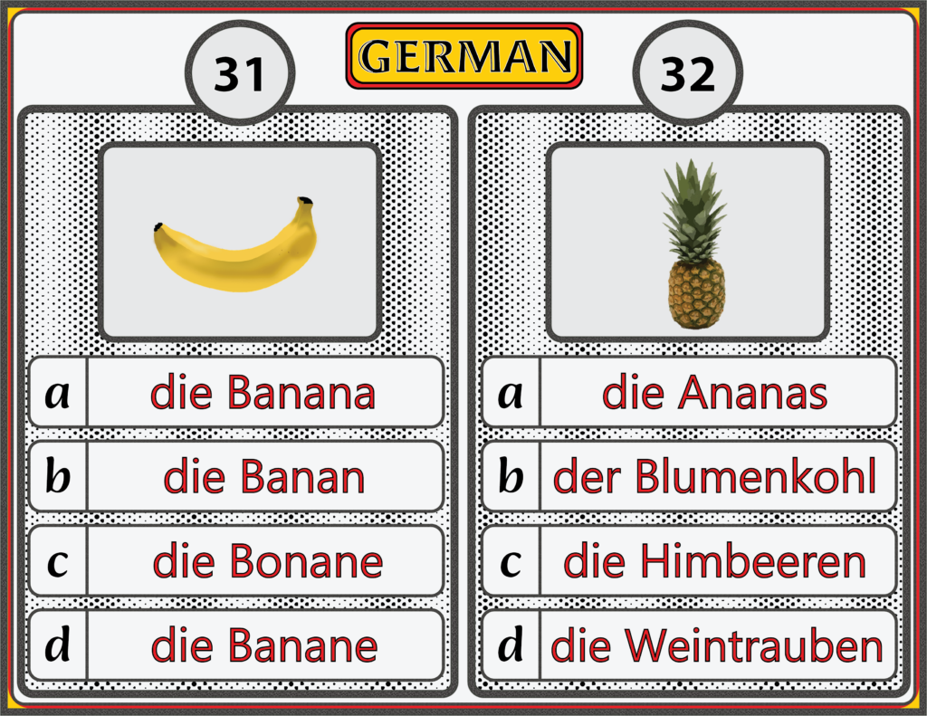German Task Cards - Fruits and Vegetables | Made By Teachers