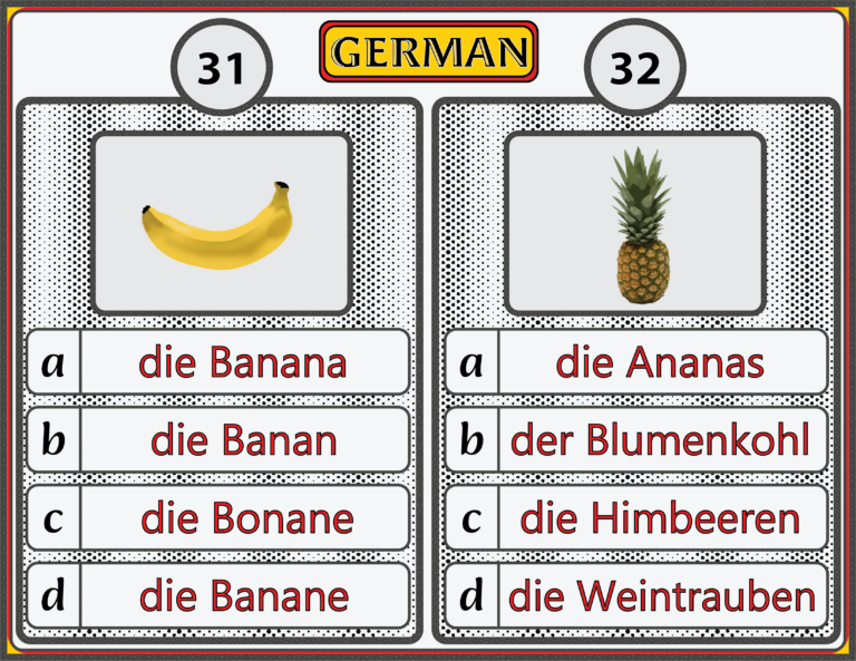 German Task Cards - Fruits and Vegetables | Made By Teachers